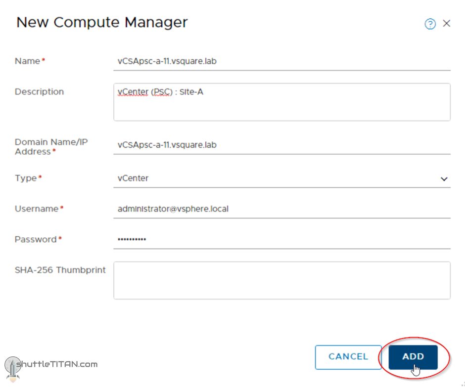 Nsx T Installation Series Step 2 Add A Compute Manager Technology