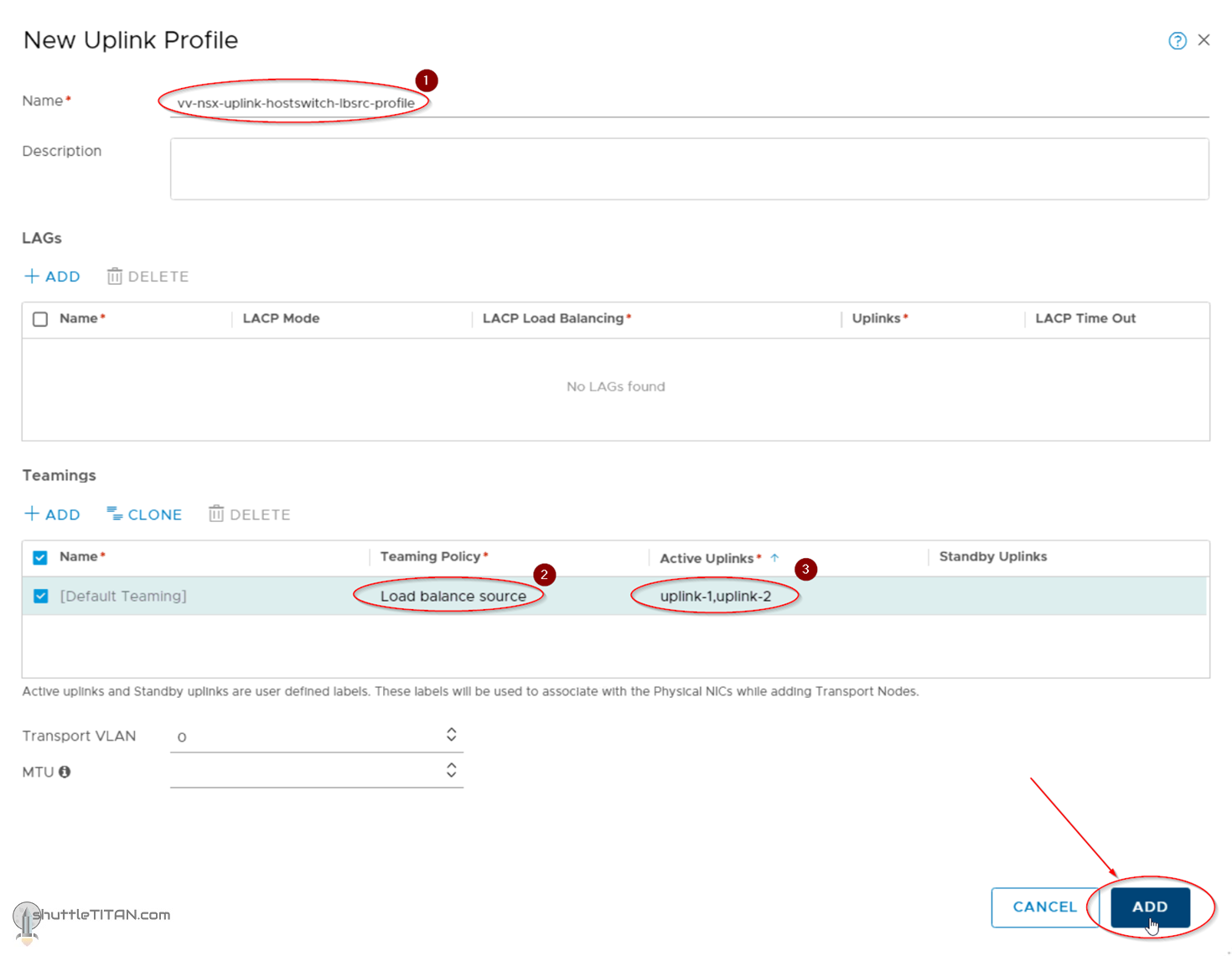 Nsx T Installation Series Step 7 Create Uplink Profile Technology Blogs Primarily